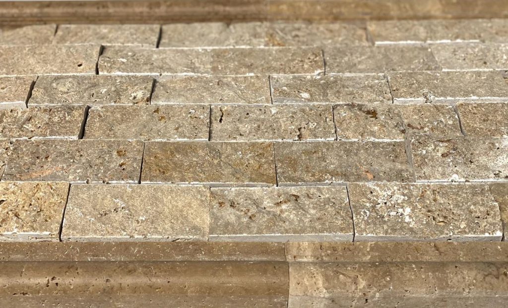 Travertin Maro Noce Scapitat pt fatada, gard, soclu. Glafuri, scari